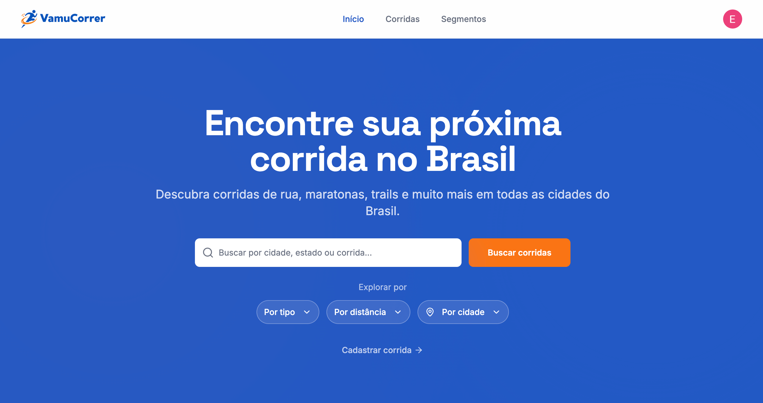 VamuCorrer - O maior calendário de corridas do Brasil